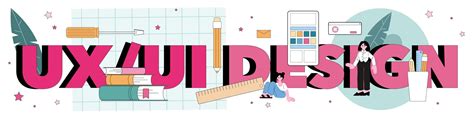 premium vector ux and ui design typographic header app or website