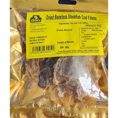 Dried Stockfish Cod Fillets 100g