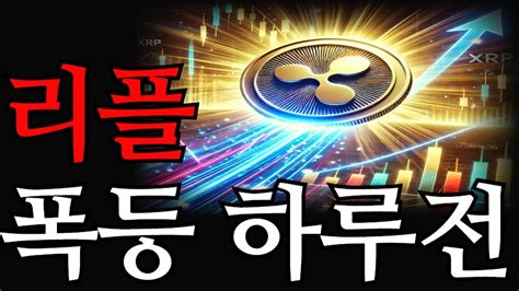 리플 Xrp 폭등 단 하루 전 10만원이라도 더 살껄 Youtube