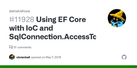 using ef core with ioc and sqlconnection accesstoken · issue 11928