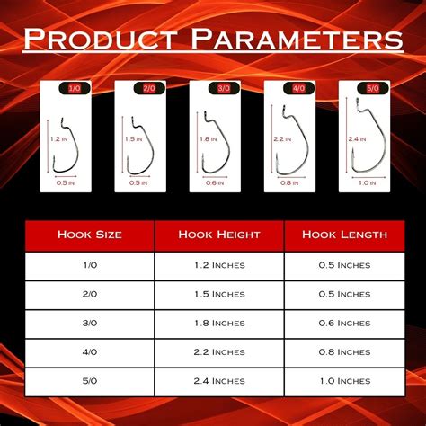 Delong Offset Worm Hooks 50 Pack Delong Lures