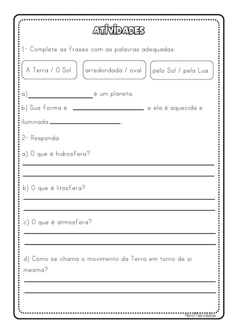 O Planeta Terra 3º Ano Prof Fabíola Dias