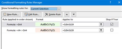 Microsoft Excel Why Is Row 8 Conditional Formatting Showing An
