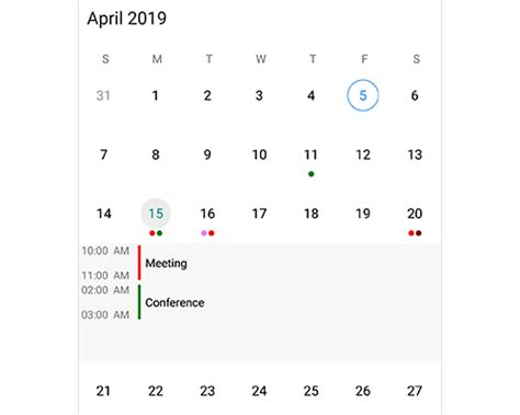 Xamarinandroid Calendar Control Month Calendar Syncfusion