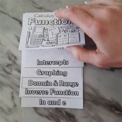 Flip For Math Success Calculus Review Functions Flipbook Tpt
