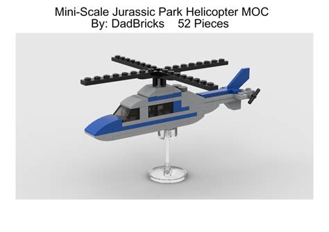 Lego Moc Mini Jurassic Park Helicopter Moc By Dadbricks By Dadbricks