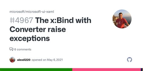 The Xbind With Converter Raise Exceptions · Issue 4967 · Microsoft