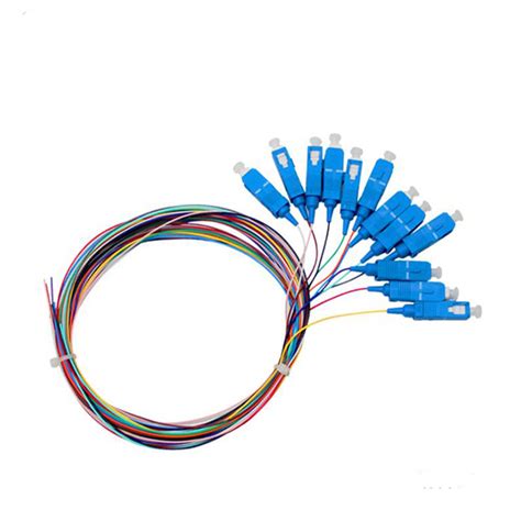 Precision Manufacturing Om3 Om4 Om5 Sc Apc Upc 12 Core Optic Unjacketed Color Coded Cable