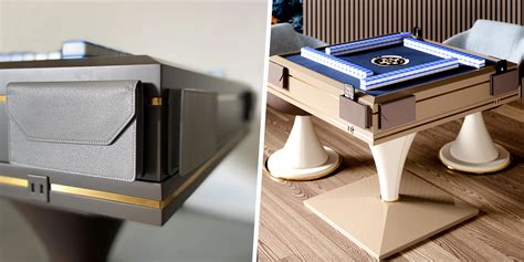 This Luxurious Mahjong Table Comes With USB Ports Leather Pockets