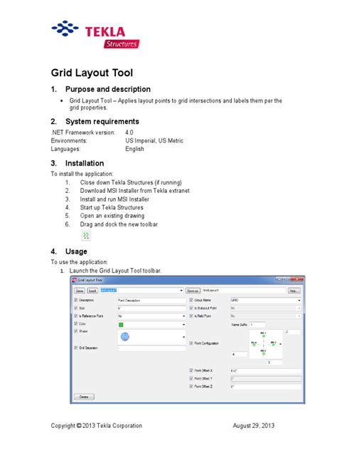 Grid Layout Tool 1 Purpose And Description Pdf Computing Software