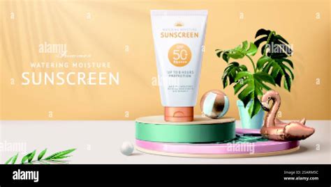 Sunscreen Ad Template Stock Vector Image And Art Alamy
