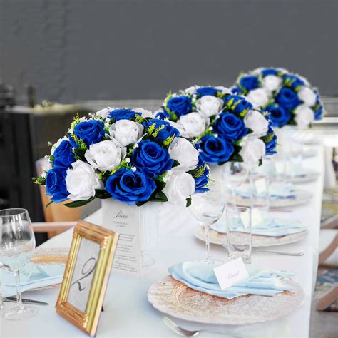 Royal Blue And White Wedding Decorations