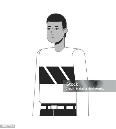 아프리카 계 미국인 짧은 머리 청년 서 흑인과 백인 2d 라인 만화 캐릭터 2차 도형에 대한 스톡 벡터 아트 및 기타 이미지