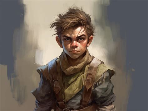 A Male Halfing By Dndheadshots On Deviantart