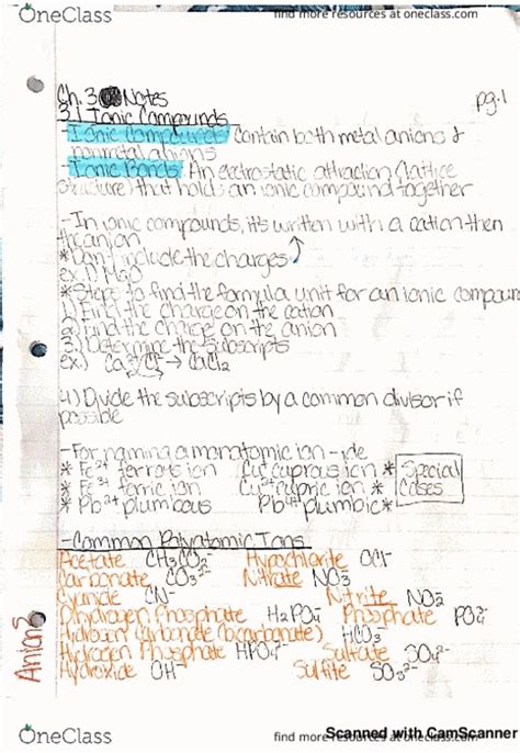 Chem 101 Chapter 3 Chapter 3 Book Notes Oneclass