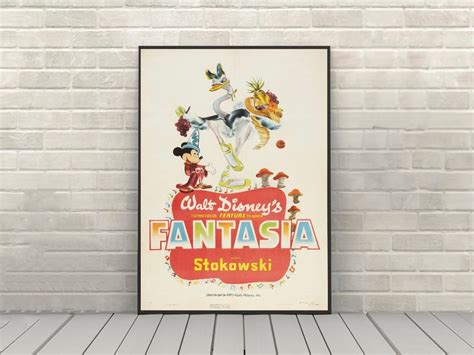 Fantasia Poster Vintage Disney Movie Poster Classic Disney Poster