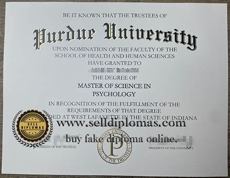 How To Buy A Purdue University Diploma Certificate