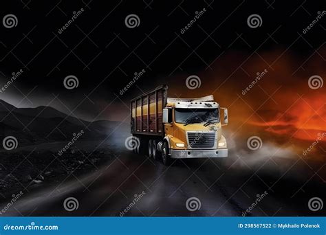 Burned Automobile During Car Accident Neural Network AI Generated Stock Photo Image Of