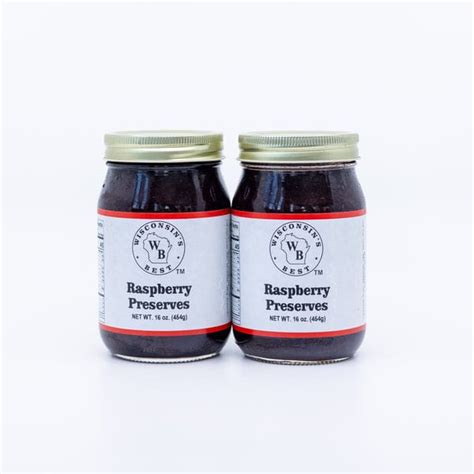Raspberry Preserves 16 Oz 2 Pack Wisconsin Cheese Company