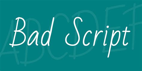 Bad Script Font