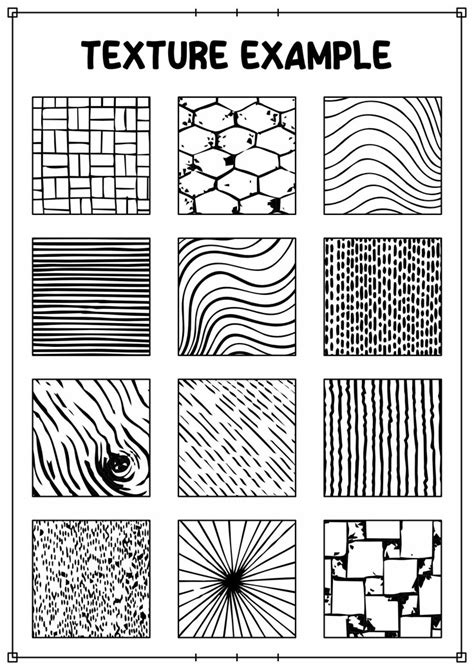 17 texture worksheet printable texture drawing elements of design