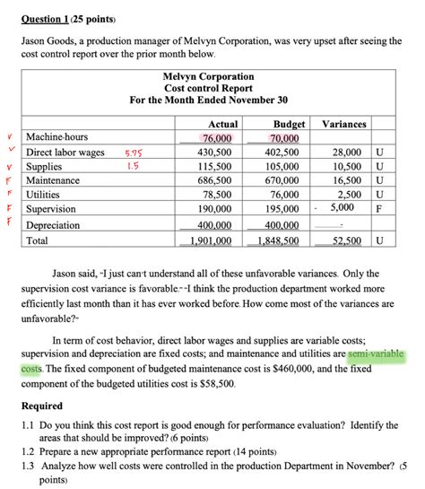 solved question 1 25 ﻿points jason goods a production