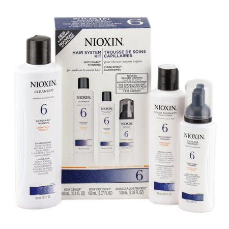 Nioxin System 6 Shampoo Conditioner And Treatment 3 Step Kit Chemical