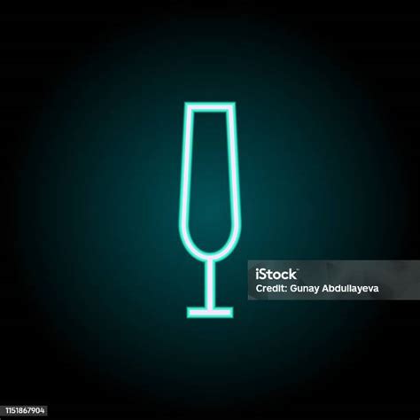 샴페인 샴페인 네온 아이콘입니다 주방 세트의 요소입니다 웹사이트 웹 디자인 모바일 앱 정보 그래픽에 대 한 간단한 아이콘 개념에