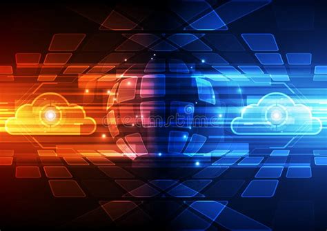 Global Cloud Computing Network Stock Illustration Illustration Of
