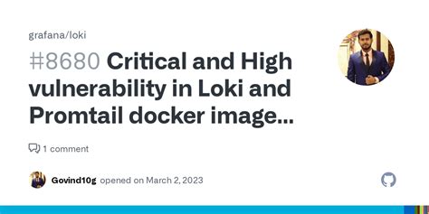 Critical And High Vulnerability In Loki And Promtail Docker Images