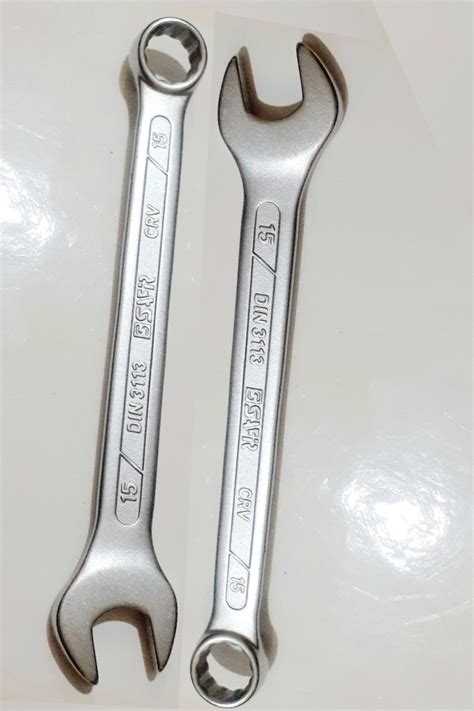 آچار یکسر تخت و یک سر رینگی 15 سفیر