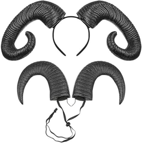 Yardenfun Ox Costume Headband Halloween Devil Horns Headpiece Goat