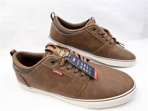 New Levi Mens Size 13 M Alpine Tumbled Wx Tanbrown Lace Up Shoes