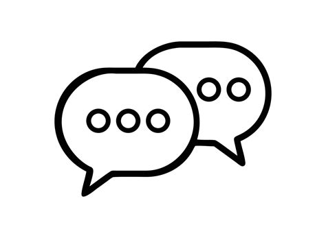 Two Overlapping Speech Bubbles Communication Icon 66808774 Vector Art