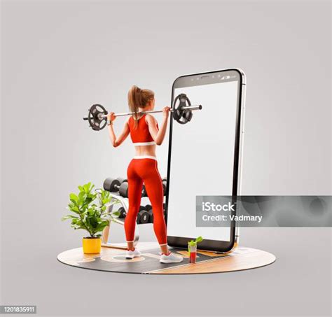 특이한 3d 일러스트 스마트 폰 응용 프로그램 가상현실에 대한 스톡 사진 및 기타 이미지 가상현실 개념 건강한 생활방식 Istock