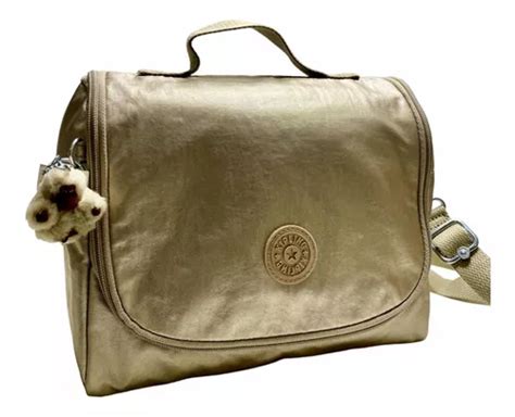 Lonchera Kipling Gleaming Dorada Metálico Original Ac7255 Meses Sin Interés