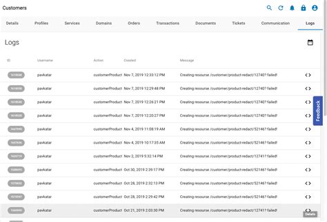 Apihawk Customers User Account Logs
