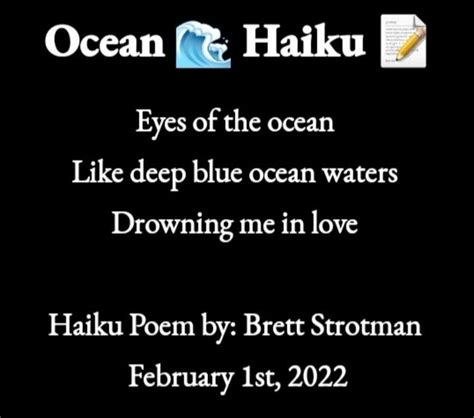Eyes Of The Ocean Haiku Poem