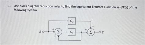 solved 1 use block diagram reduction rules to find the