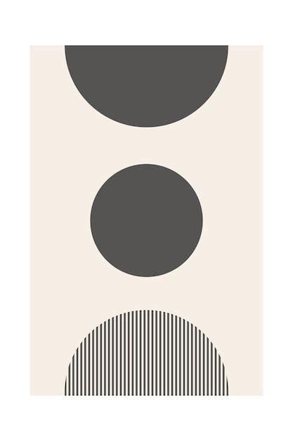 세기 중반 벽 예술 장식 프리미엄 벡터