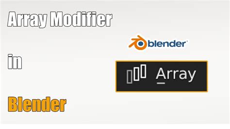 Array Modifier In Blender YouTube