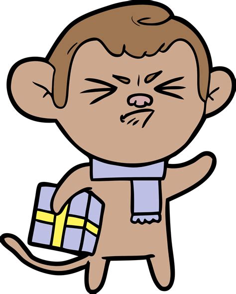 Cartoon Annoyed Monkey 12458201 Vector Art At Vecteezy