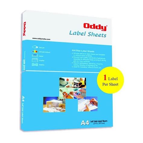 White Oddy Label Sheets At ₹ 220 Pack In Noida Id 27044922797