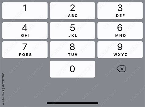 Smartphone Dial Keypad With Numbers And Letters Interface Keypad For