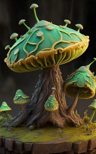 Premium Photo Green Mutant Fungusv02