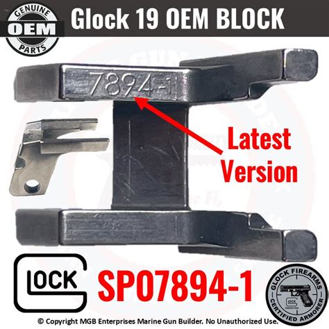 Glock 19 Locking Block Oem G19 7894 1 Fits Gen 1 5 Factory Marked