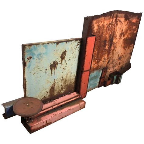Brutalist Hanging Wall Sculpture By Bill Heise Found Objects For Sale