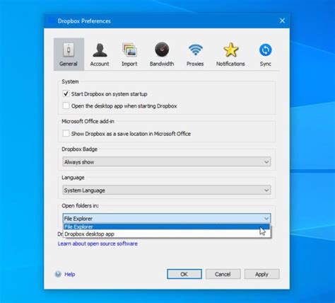 How To Open Dropbox Files Folders In File Explorer In Windows
