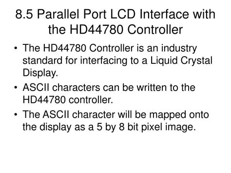 Ppt Chapter 8 Serial And Parallel Port Interfacing Powerpoint