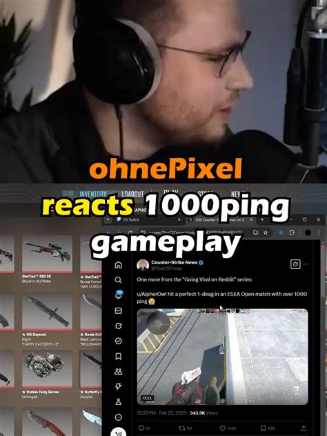 Ohnepixel Spielt Counter Strike 2 1000 Pings Gameplay Tiktok